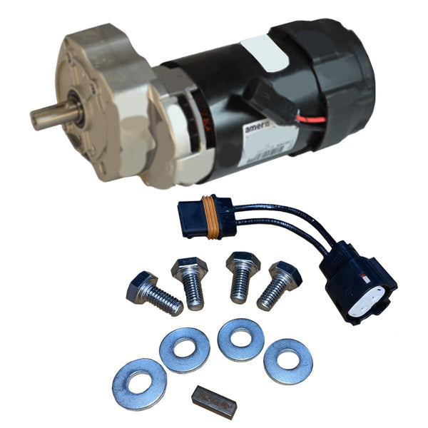 Brush Motor Kit — 36 Volt, 200 RPM, Includes Gearbox Key, Hardware for ...