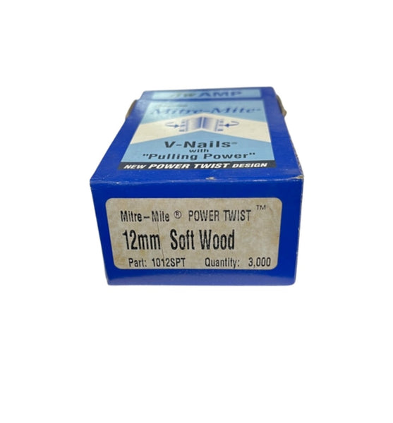 ITW Amp 12mm Soft Wood 1012SPT Genuine Mitre-Mite V-Nails with Pulling ...