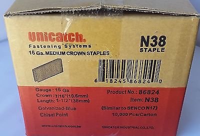 N17 1-1/2" Galv.16 Ga.(7/16" Crown) Medium Crown Staples for All Med S ...