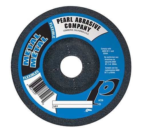 Pearl 4" x 1/8" x 5/8" Grinding Wheel 60Grit TYPE 27 - Metal (Pack of ...
