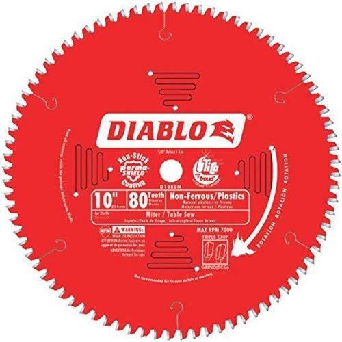 Diablo D1080N Non-Ferrous Metal & Plastic Cutting Saw Blade, Pack of 3 ...