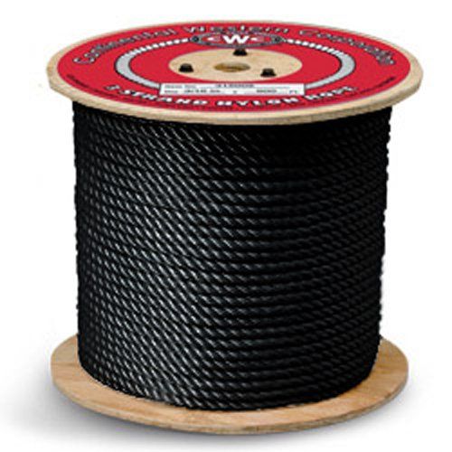 CWC 3-Strand Nylon Rope - 1/4" x 600 ft, Black – TTS Products