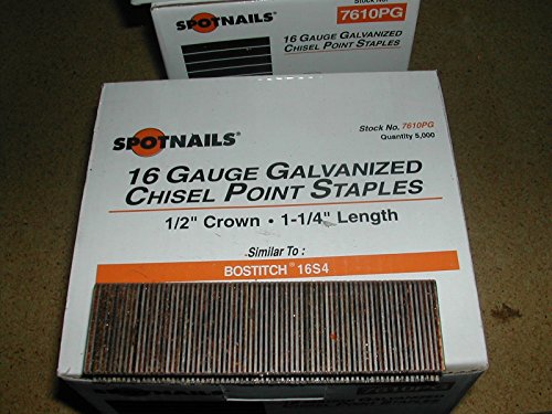 7610PG Spotnails 1/2 Crown X 1 1/4 Length for Bostitch S4 Style Staple ...