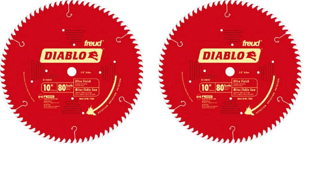 Freud D1080x Diablo 10 80 Tooth Atb Saw Blade W 5 8 Arborandpermashiel