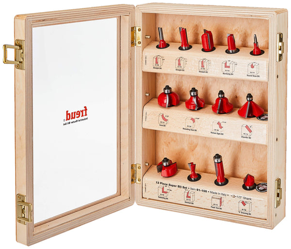 Freud 91-100 13 Piece Super Router Bit Set, 1/2-Inch Shank – TTS Products