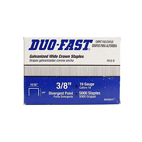 Duo-Fast 7512D 3/8" Length x 15/32" Crown 19 Gauge Staples 5000 per Pa ...