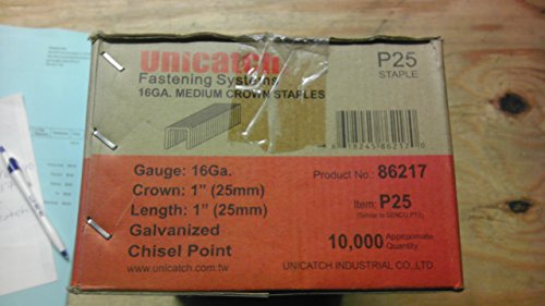UNICATCH 16GA. 1" Crown by 1" Leg MEDIUM CROWN STAPLES – TTS Products