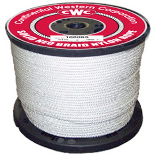 CWC Solid Braid Nylon Rope - 1/4" x 1000 ft, White – TTS Products