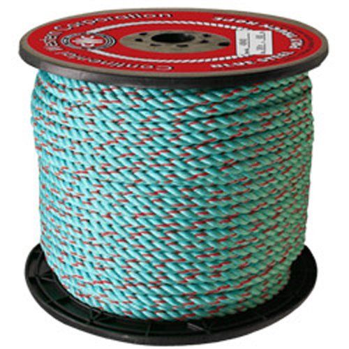 Blue Steel Rope - 3/8" x 2500 ft, Teal W/Red Tracer – TTS Products